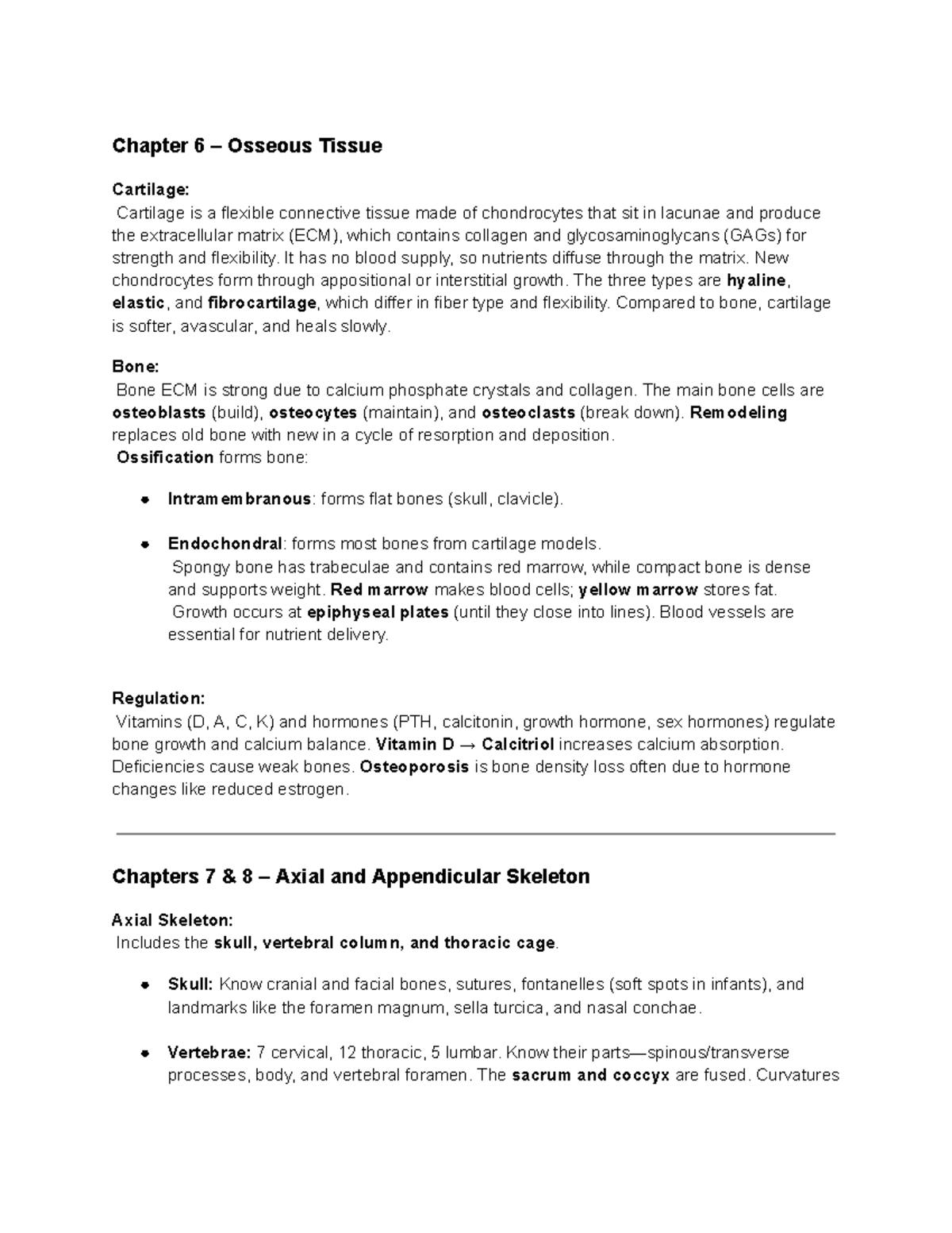 UNIT 2 EXAM REVIEW GUIDE: Osseous Tissue, Joints, & Muscle System - Studocu