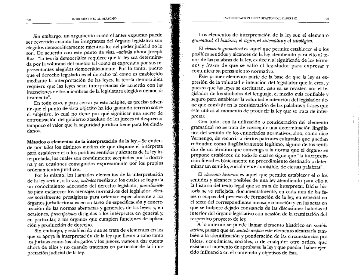408 Métodos y Elementos de la Interpretación de la Ley - Studocu