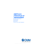 Principles of Management - BBPP1103 - OUM - Studocu