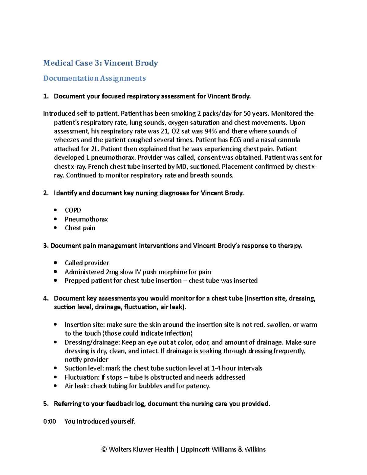 Vincent Brody: Focused Respiratory Assessment & Nursing Care Notes ...
