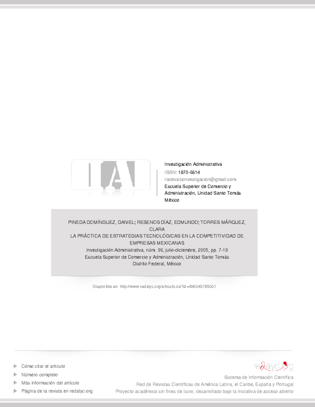 456045193001 - Estrategias Tecnológicas y Competitividad en Empresas ...