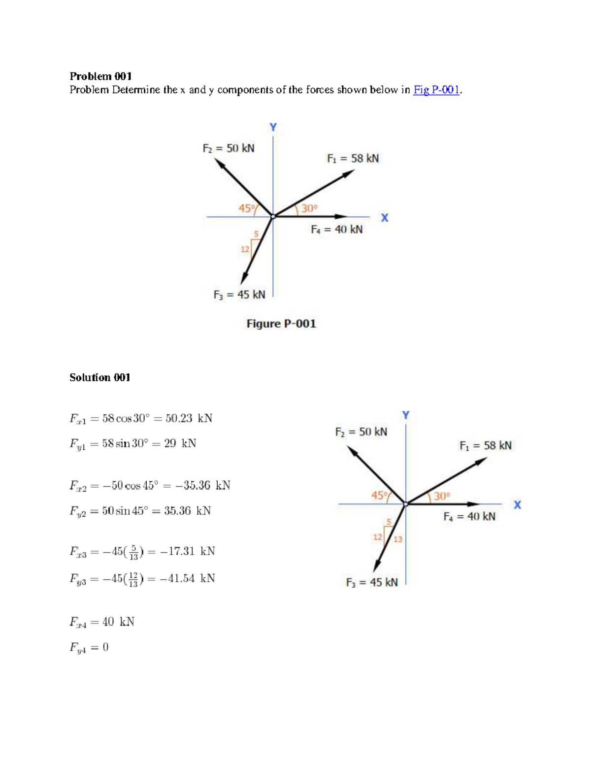 140392130-Statics - Force Component Calculations and Solutions - Studocu