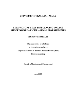 CTH Proposal - UNIVERSITI TEKNOLOGI MARA CAWANGAN KELANTAN RESEARCH ...
