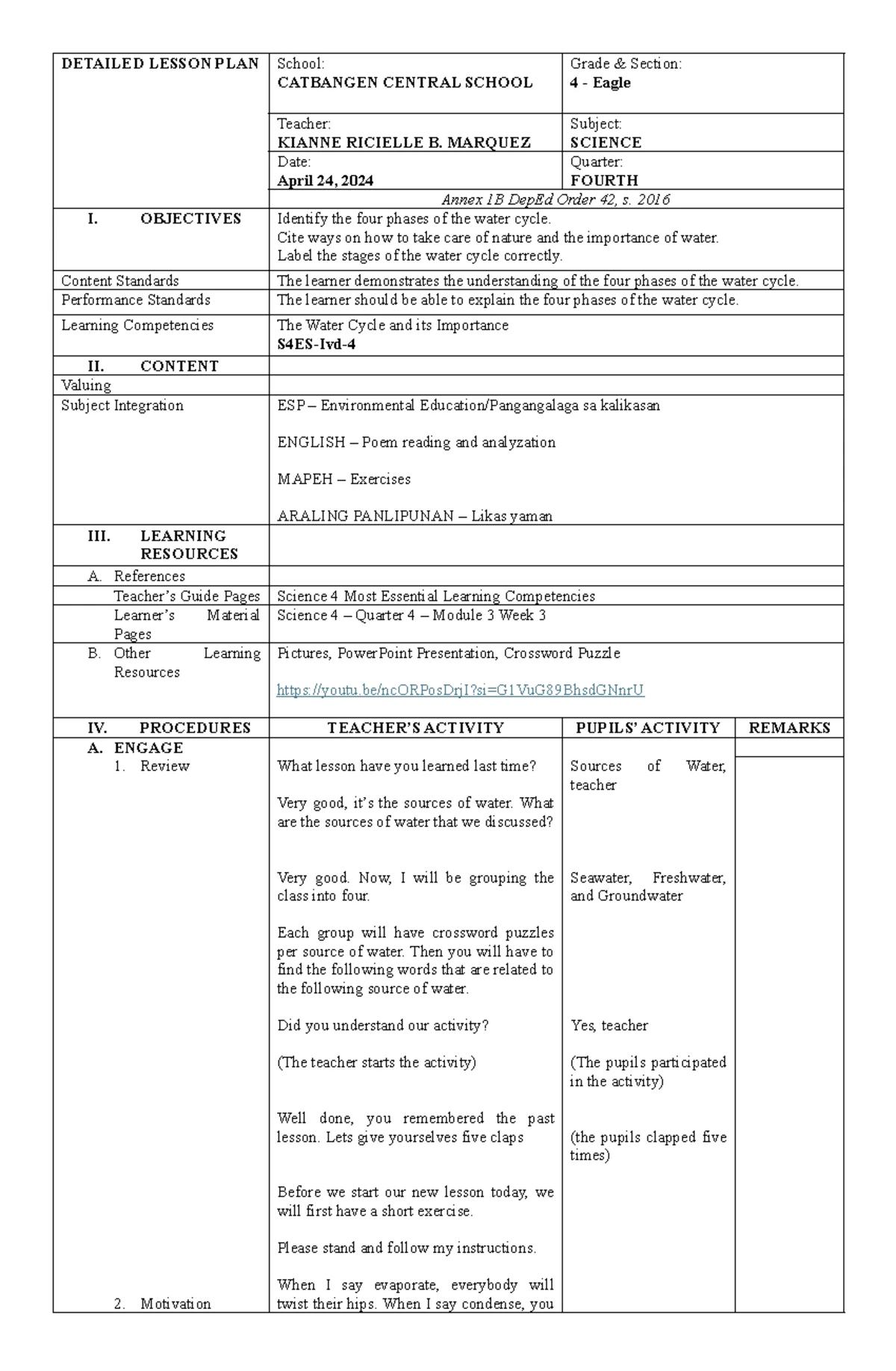 Grade 12 Physical Science Lesson Plan: Newton & Galileo on Inertia ...