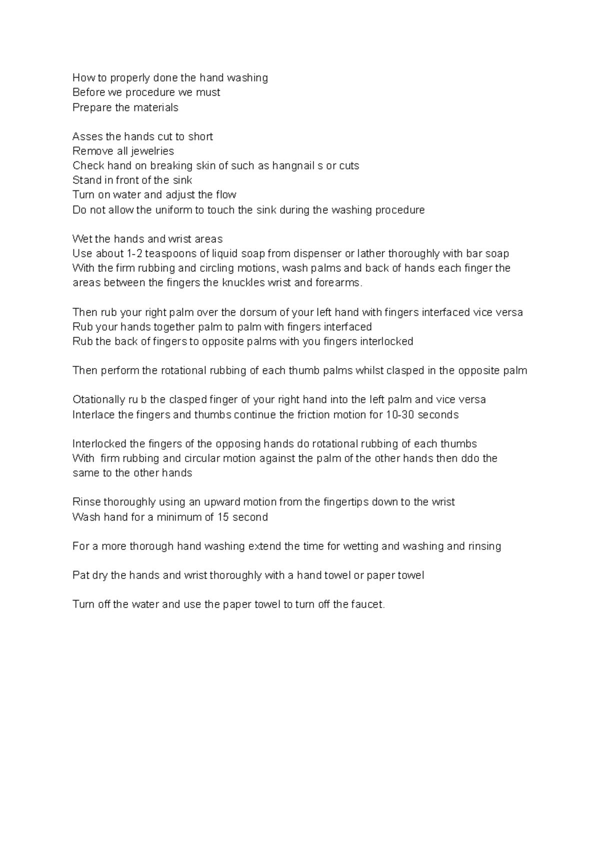 Hand washing retdem - padayon - How to properly done the hand washing ...