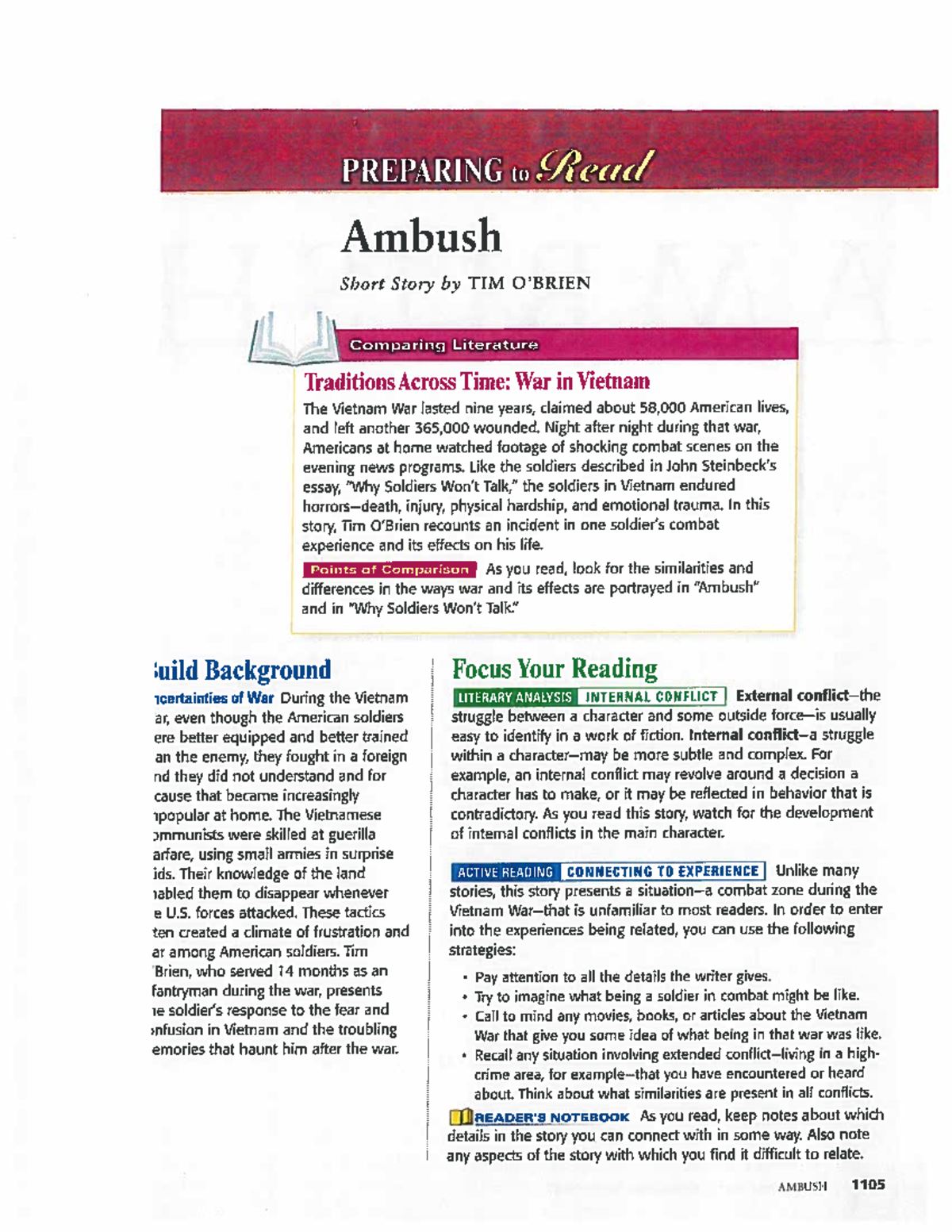 Ambush: Literary Analysis of Tim O'Brien's Short Story on Vietnam War ...