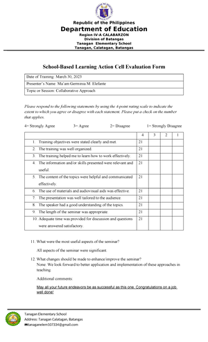 Pre-observation-Filipino - Department of Education REGION IV-A ...