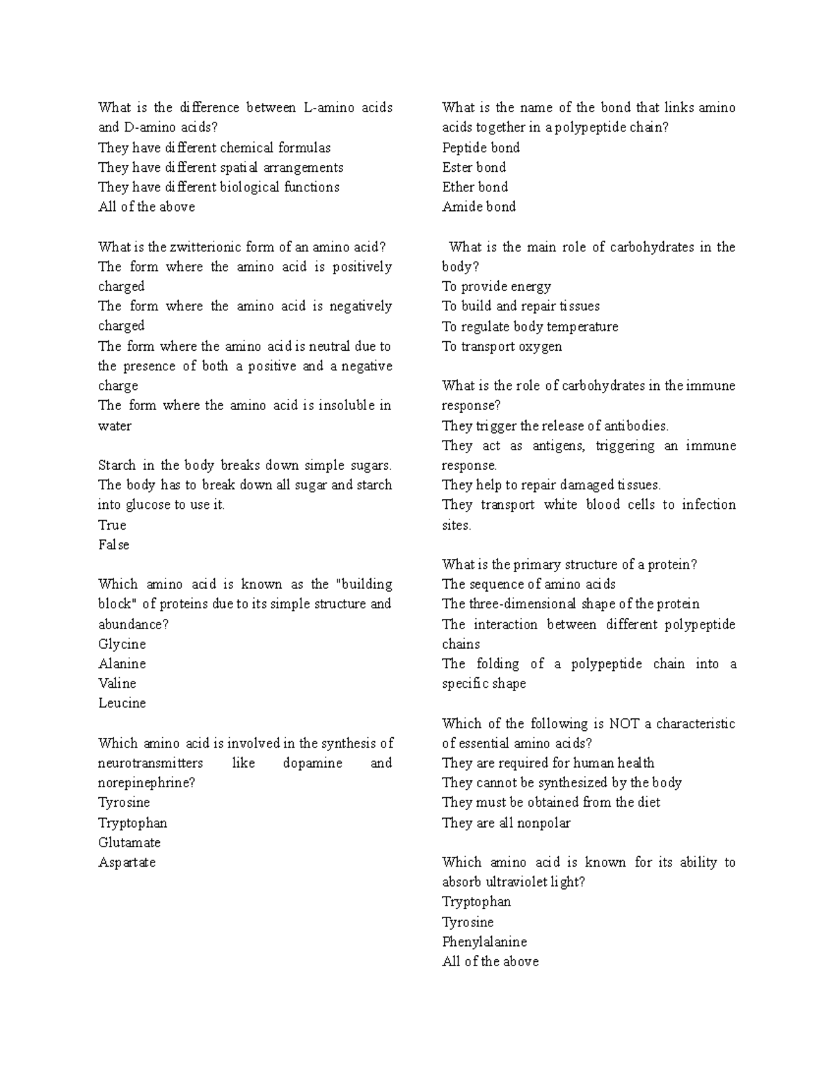 P3-ORG-CHEM: Key Concepts in Acids, Amino Acids, and Carbohydrates ...
