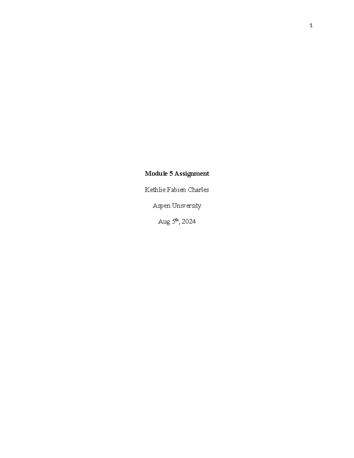 Charles K PAC799B M5 - Assignment - Module 5 Assignment Kethlie Fabien ...