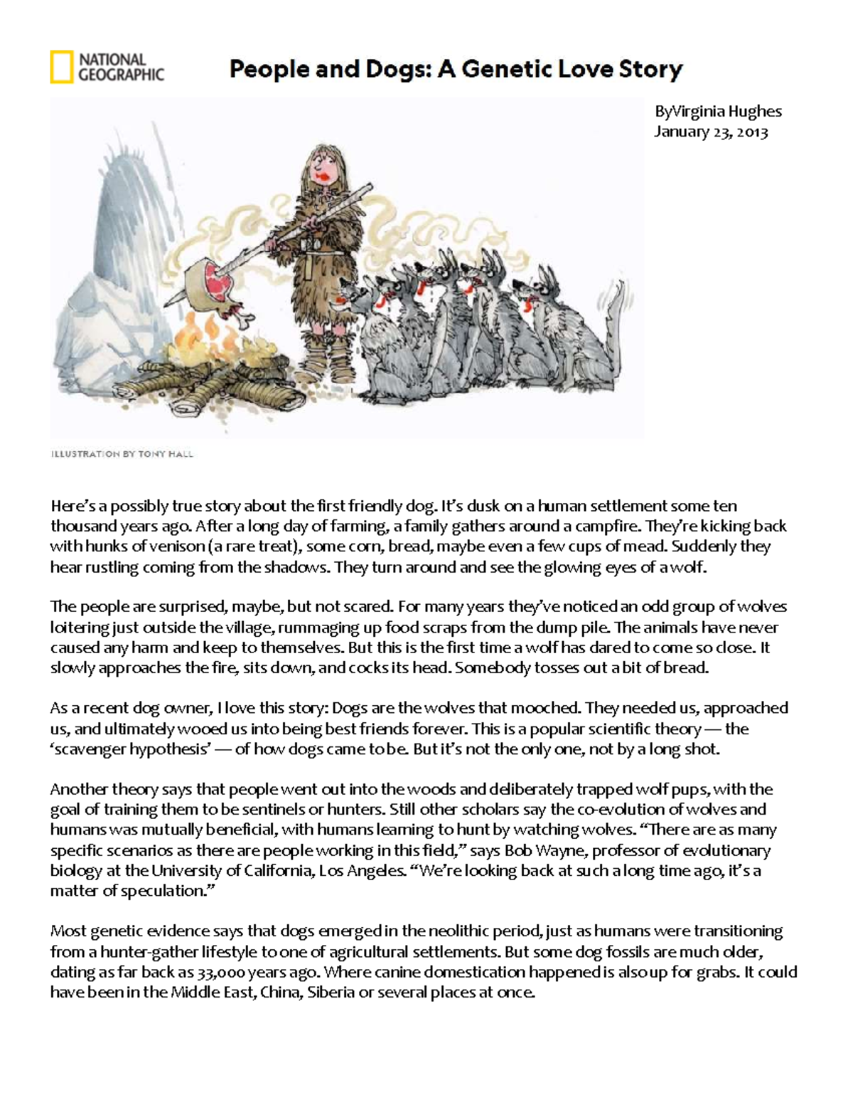 People & Dogs article - This is a document showing the comparison of ...