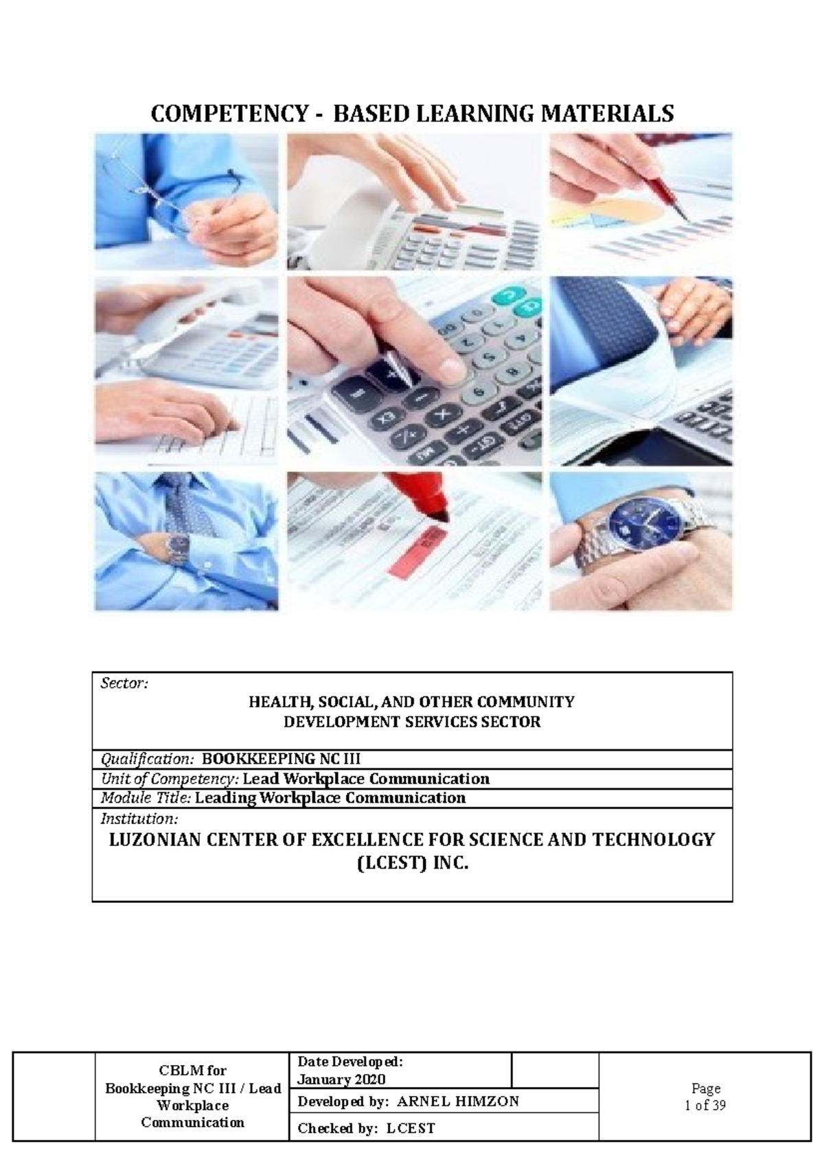 1. cblm-basic-lead-workplace-communication 857 - Accountancy - Studocu