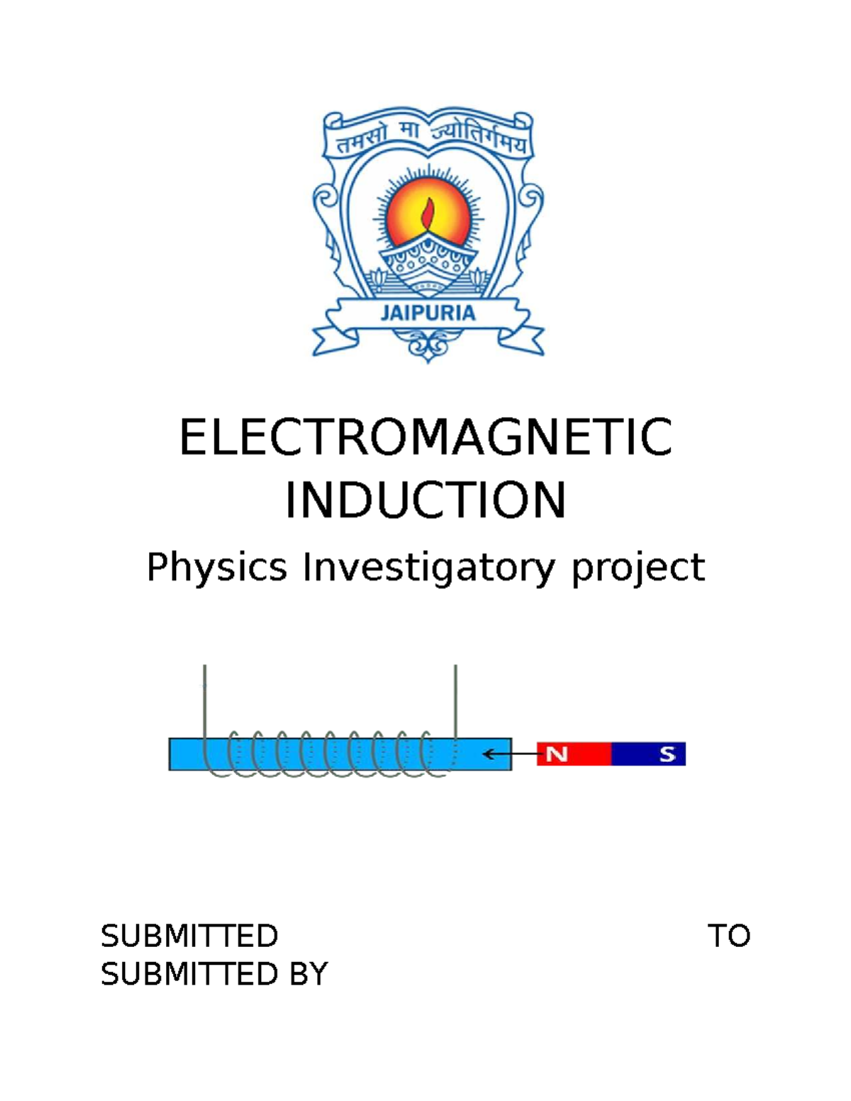 Electromagnetic Induction: Investigatory Project for Class 12 (IP ...