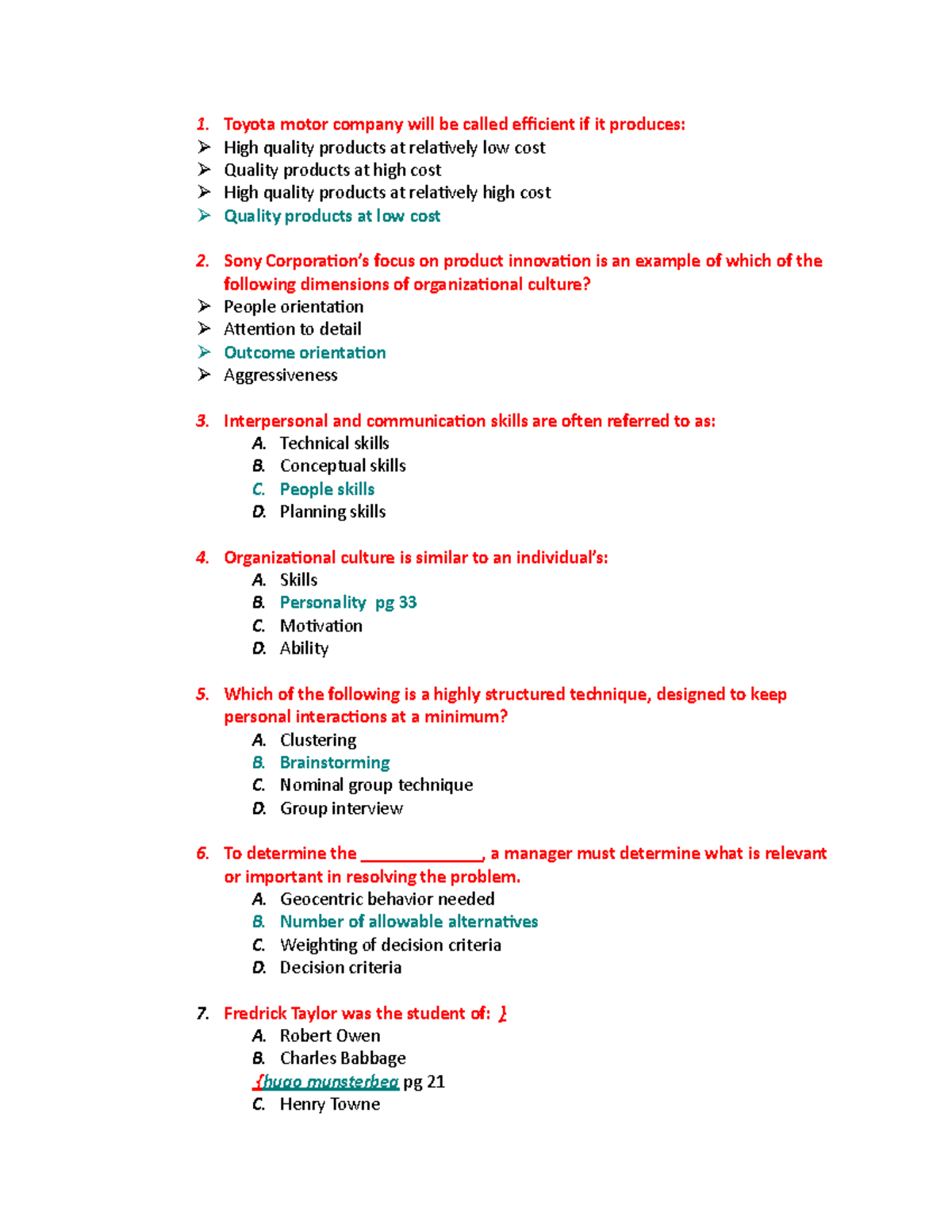 Management 2: Final Exam Study Guide and Key Concepts - Studocu