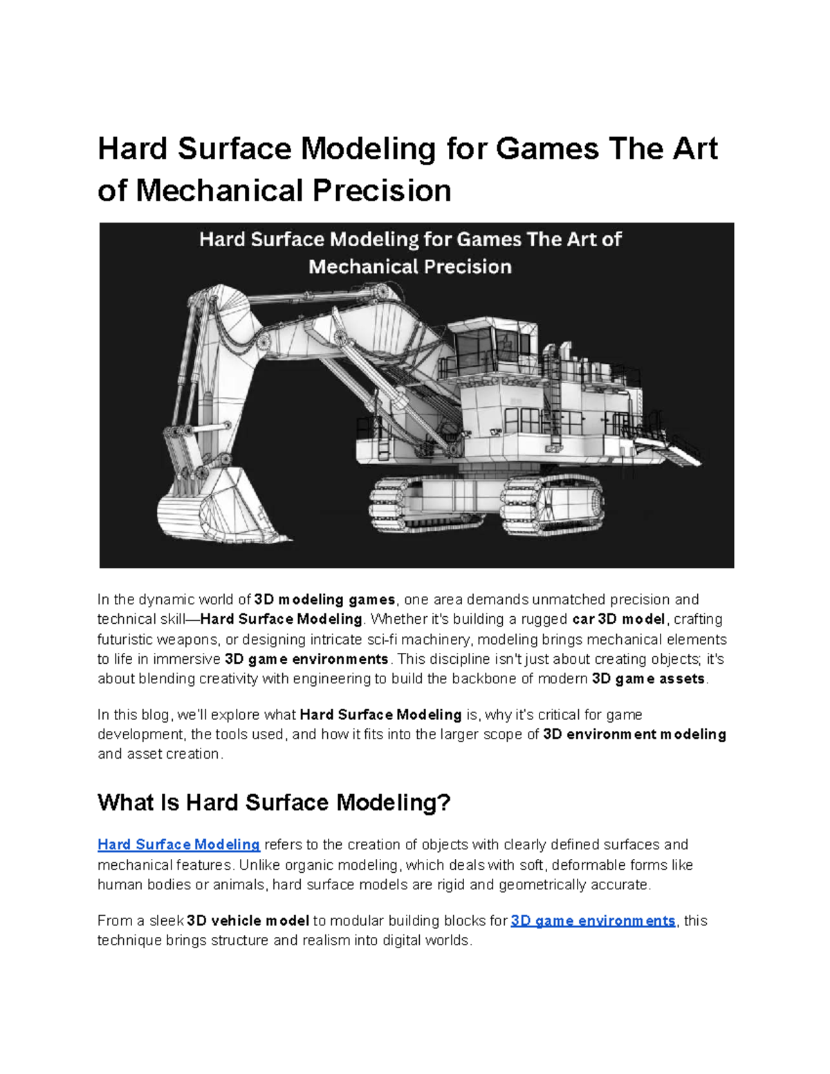 Hard Surface Modeling for Games: Mastering Mechanical Precision Techniques - Studocu