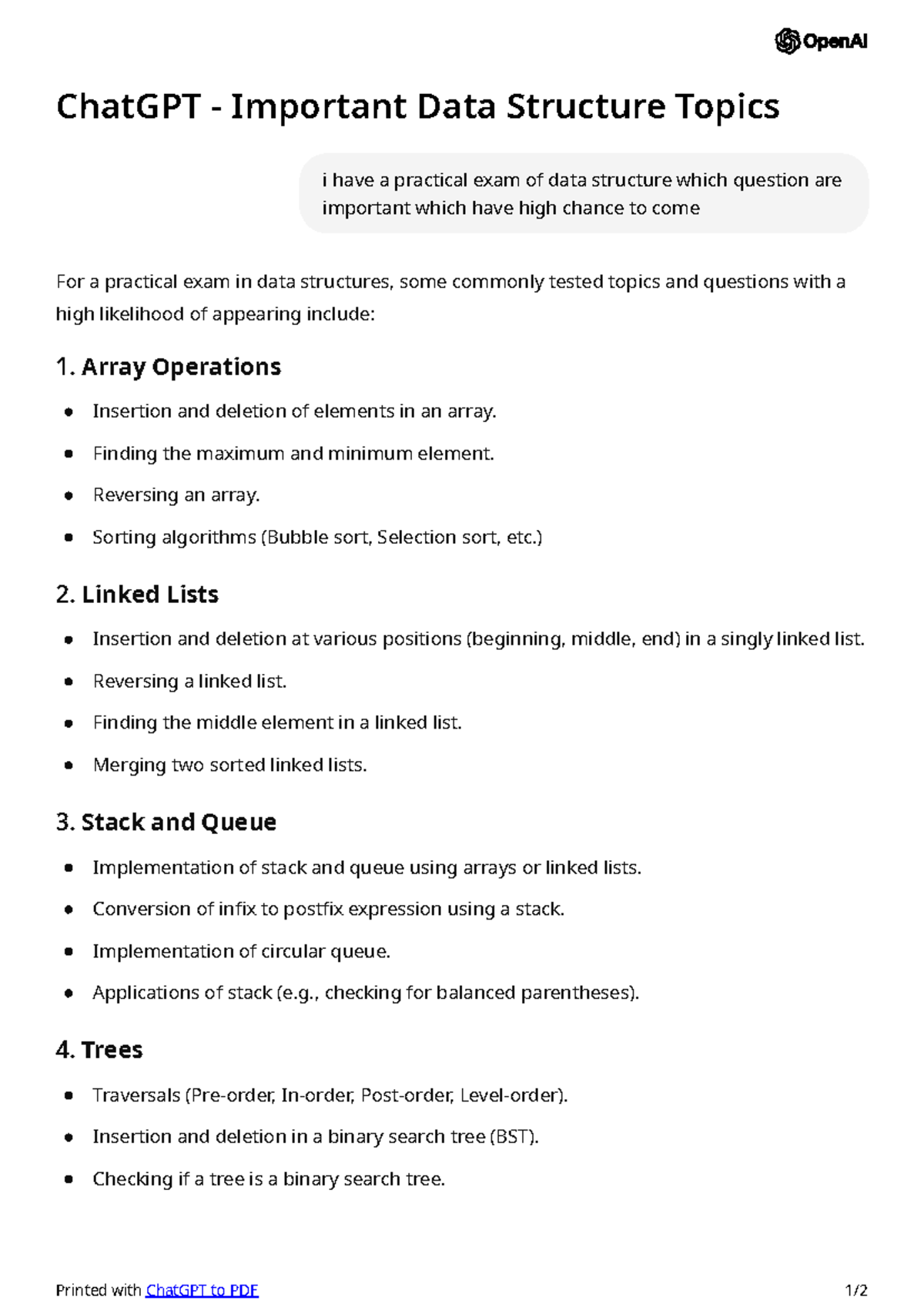 Important Data Structure Topics - Array Operations Insertion and ...