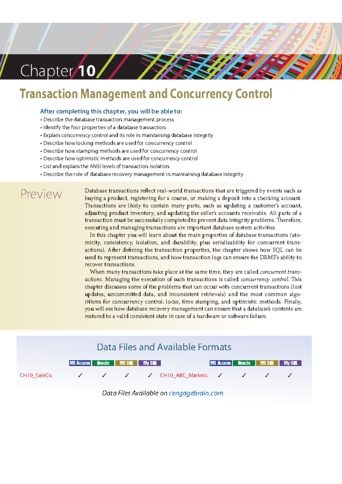 Chapter 10 Transaction Management And Concurrency Control Transaction Management And