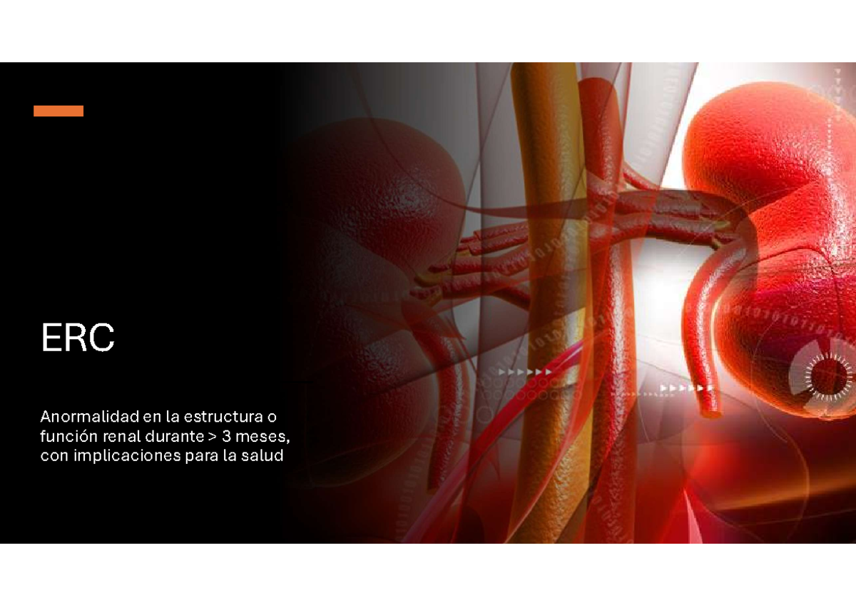 ERC - Análisis de la Enfermedad Renal Crónica y sus Implicaciones - Studocu