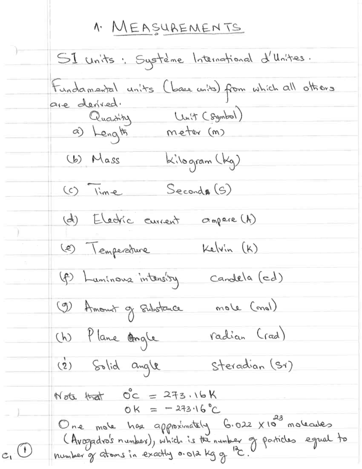 SI Units and Measurements: A Comprehensive Guide for S1 Students - Studocu