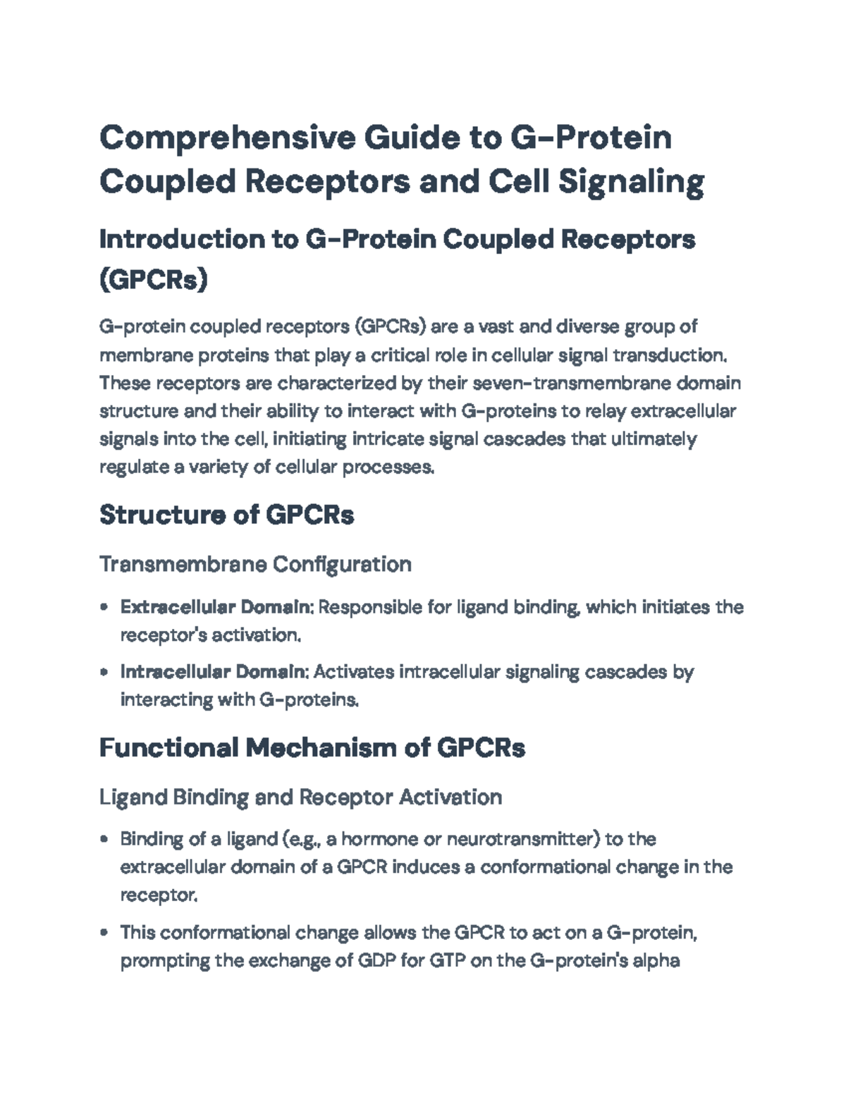Comprehensive Guide to GPCRs and Signal Transduction Mechanisms ...