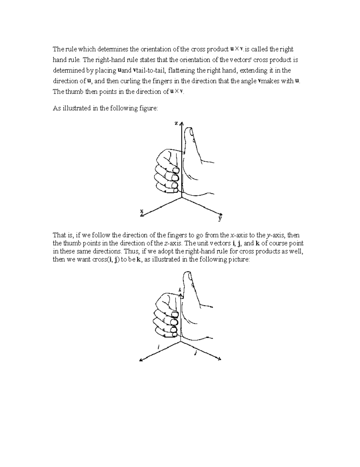 Right Hand Rule for Cross Product Orientation Explained - Studocu