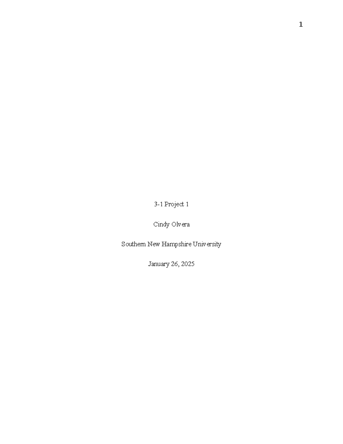 HRM 310 Project 1 - Only for reference- Got an A on this - 3-1 Project ...