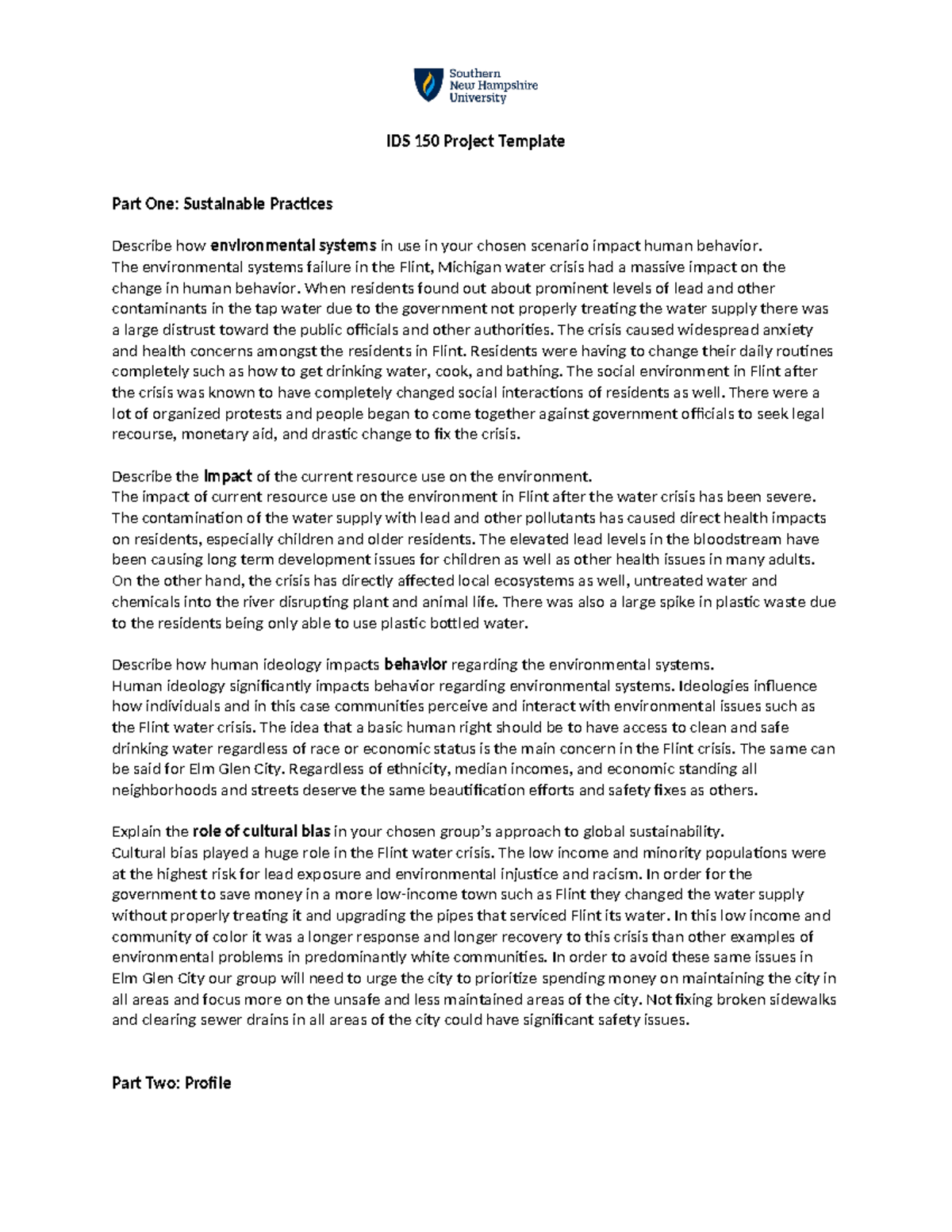 IDS150 Project Template Final - IDS 150 Project Template Part One ...