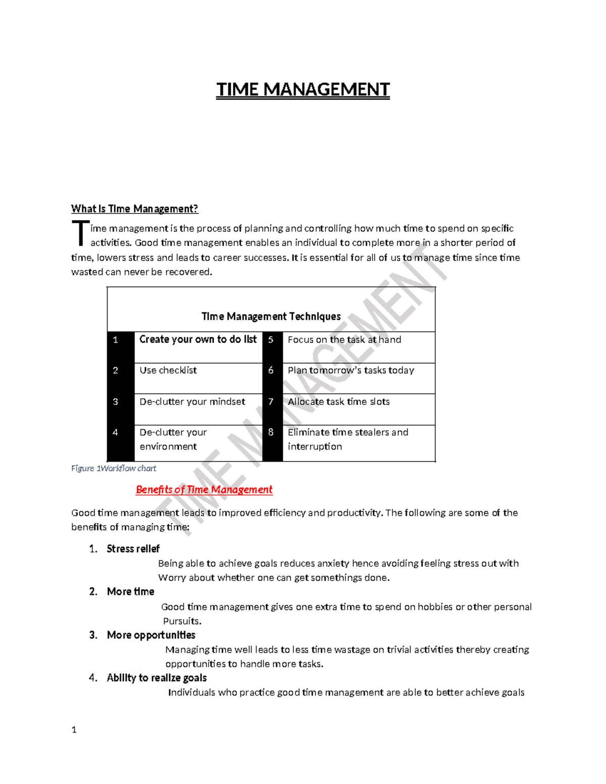 TM2 - Effective Time Management Techniques and Benefits - Studocu