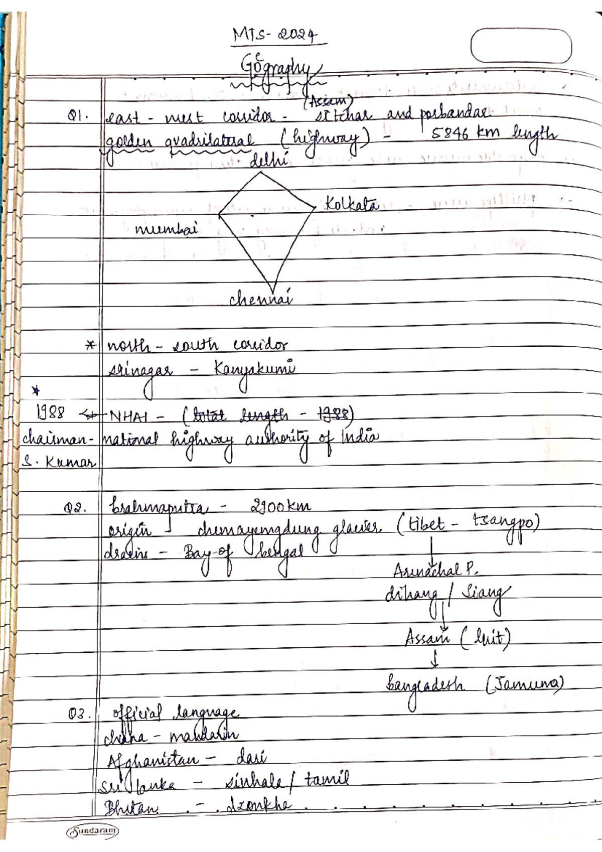 Geography PYQ - 2024 Q1 to Q51 Study Notes - Studocu