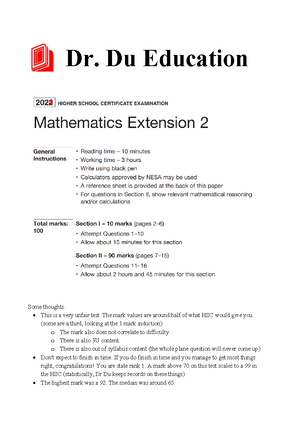 Maths Methods - Grade: 11 - Queensland Certificate of Education - Studocu
