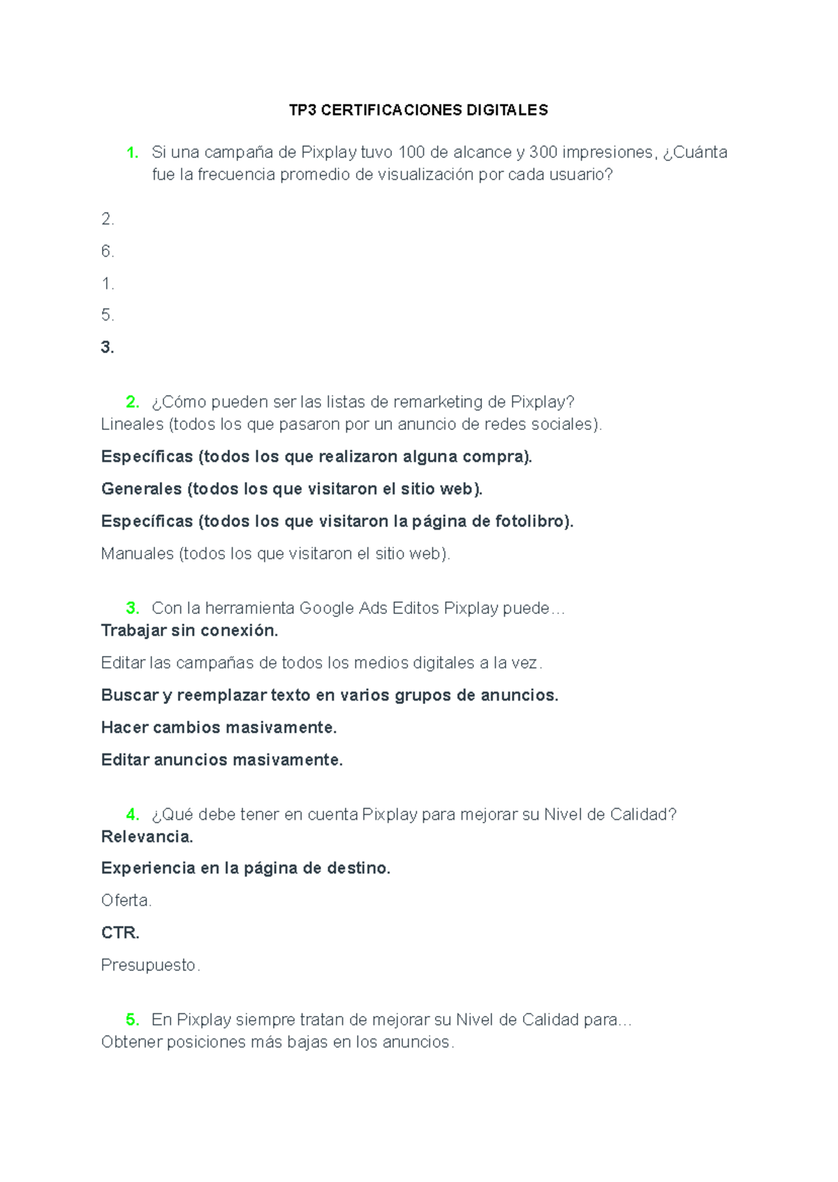 TP3: Preguntas y Respuestas sobre Certificaciones Digitales en Pixplay ...
