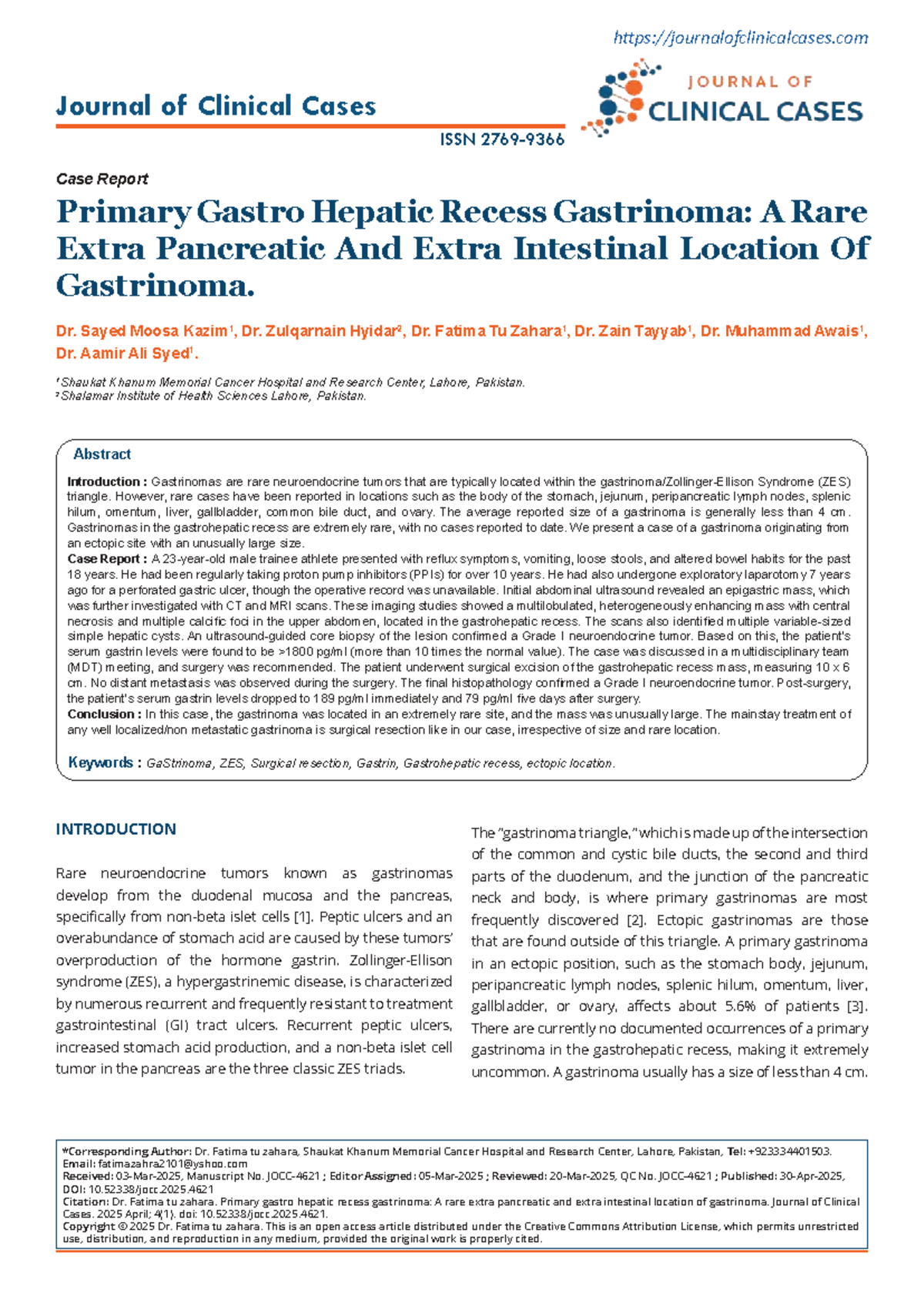 Primary Gastro Hepatic Recess Gastrinoma: A Rare Case Report - Studocu