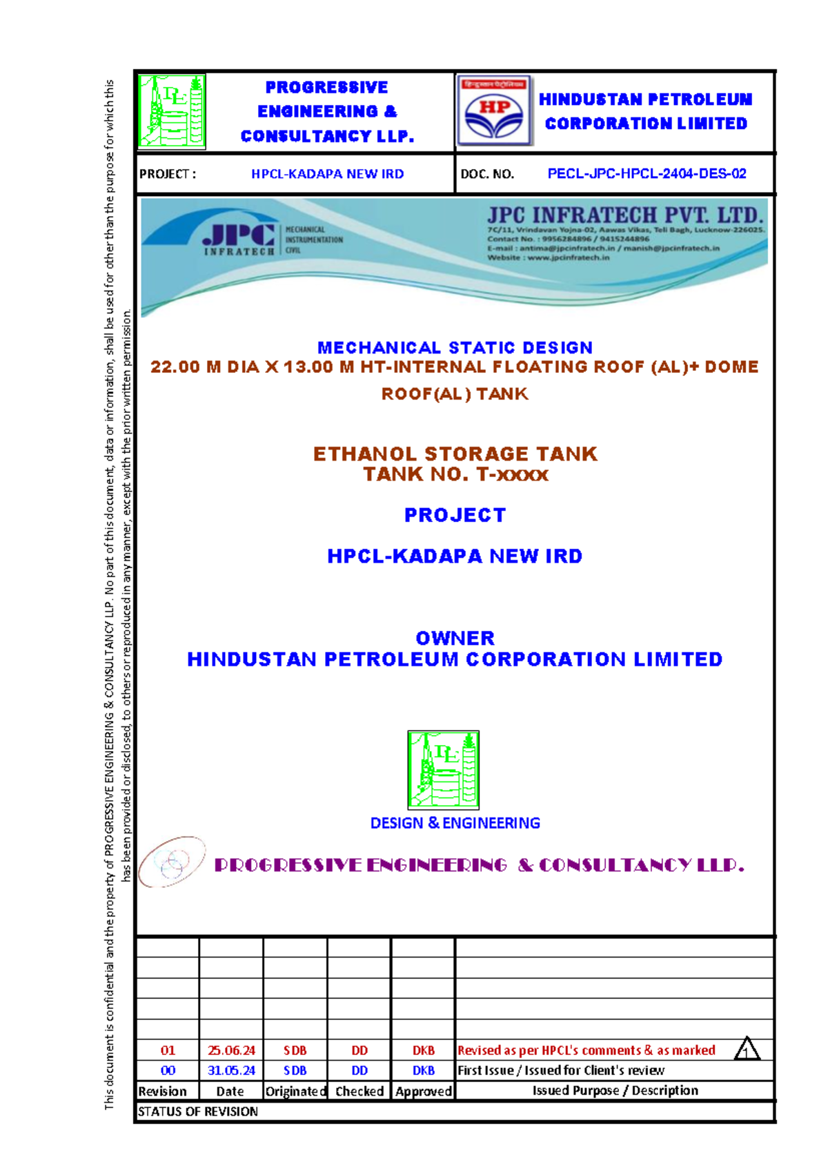 MECHANICAL STATIC DESIGN 01-PECL-2404-JPC-IOCL-DES-02-R1 - Studocu