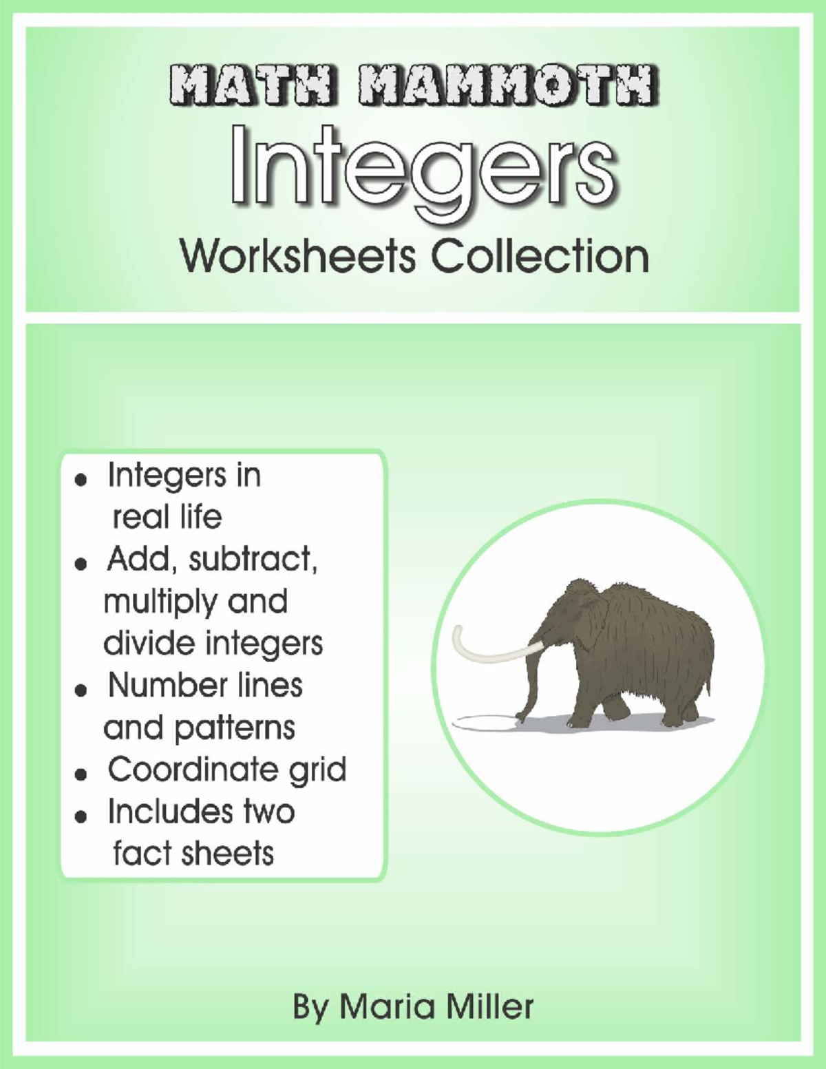 Integers Worksheets Collection for Grade 6 & 7 - Math Mammoth - Studocu