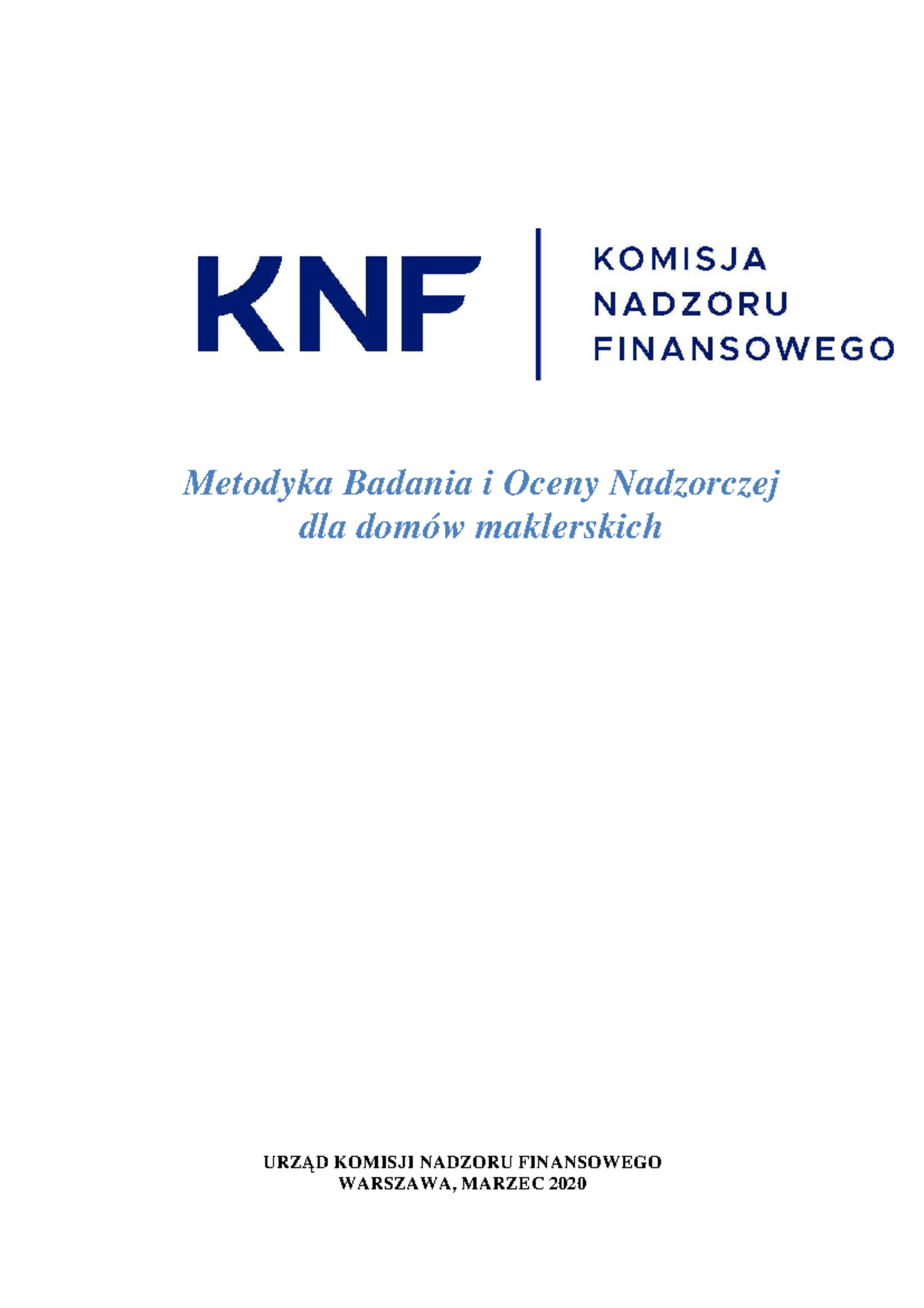 Metodyka BION dla Domów Maklerskich 2020 - UKNF 69160 - Studocu