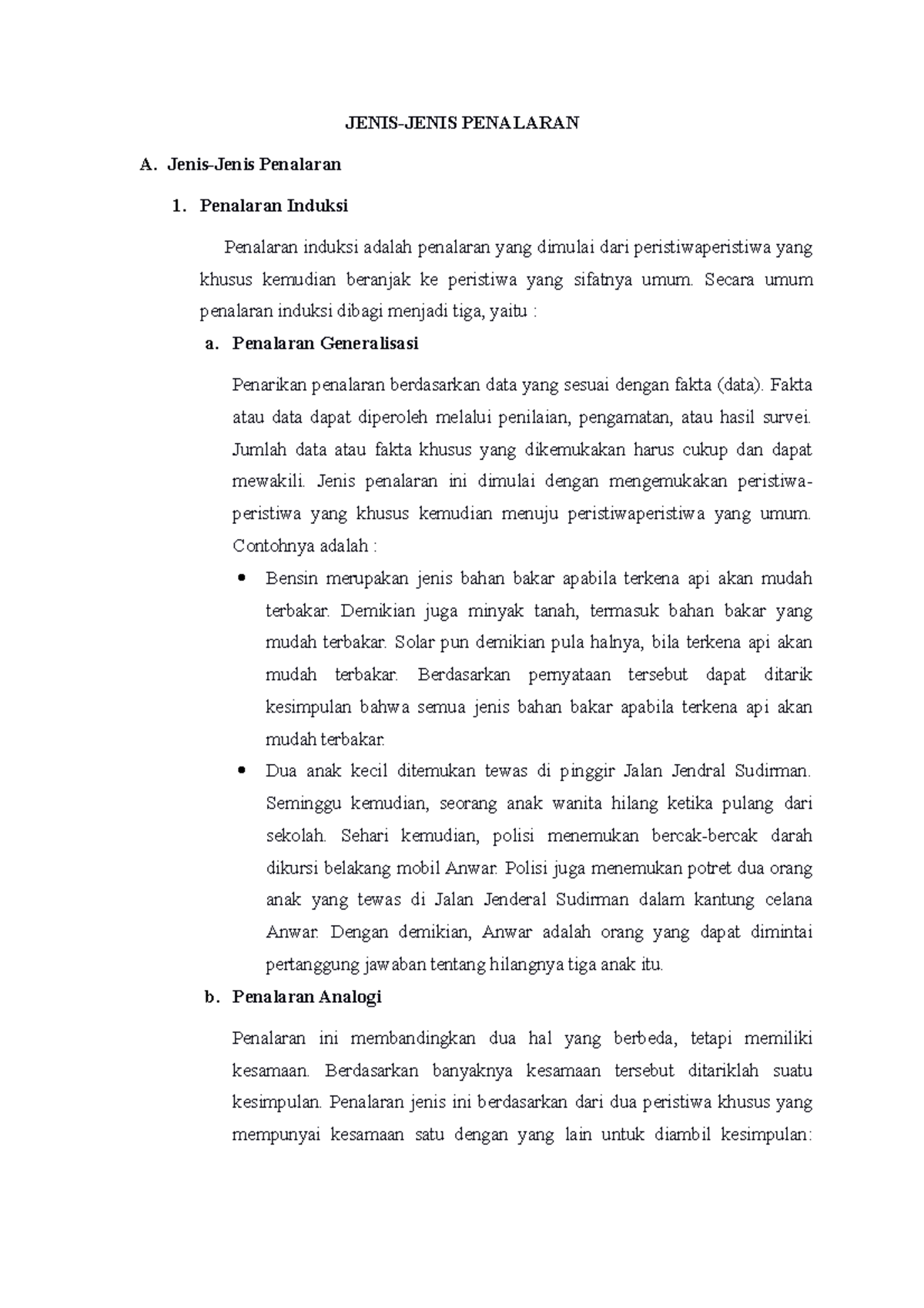 Jenis-Jenis Penalaran: Induksi, Analogi, Sebab Akibat dan Salah Nalar ...