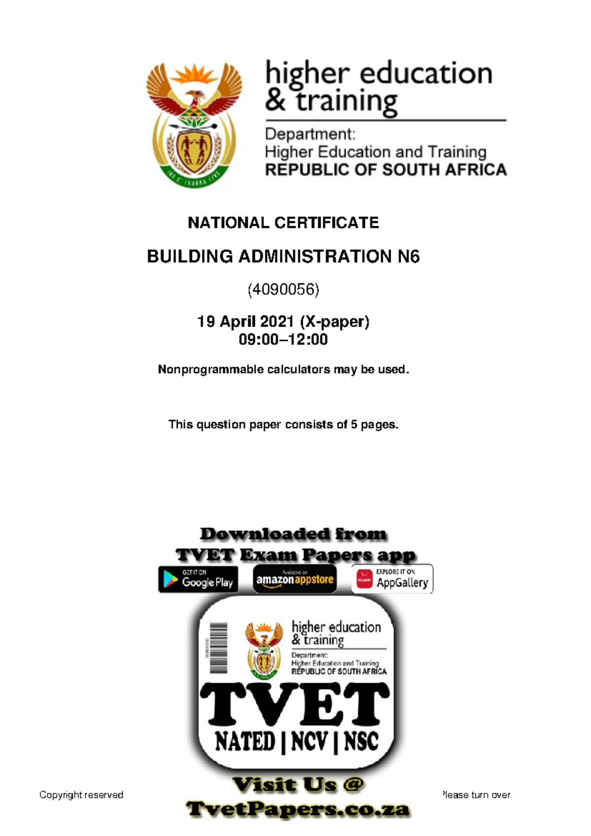 Ba n6 -1 - Question Papers And Memorunda - NATIONAL CERTIFICATE ...
