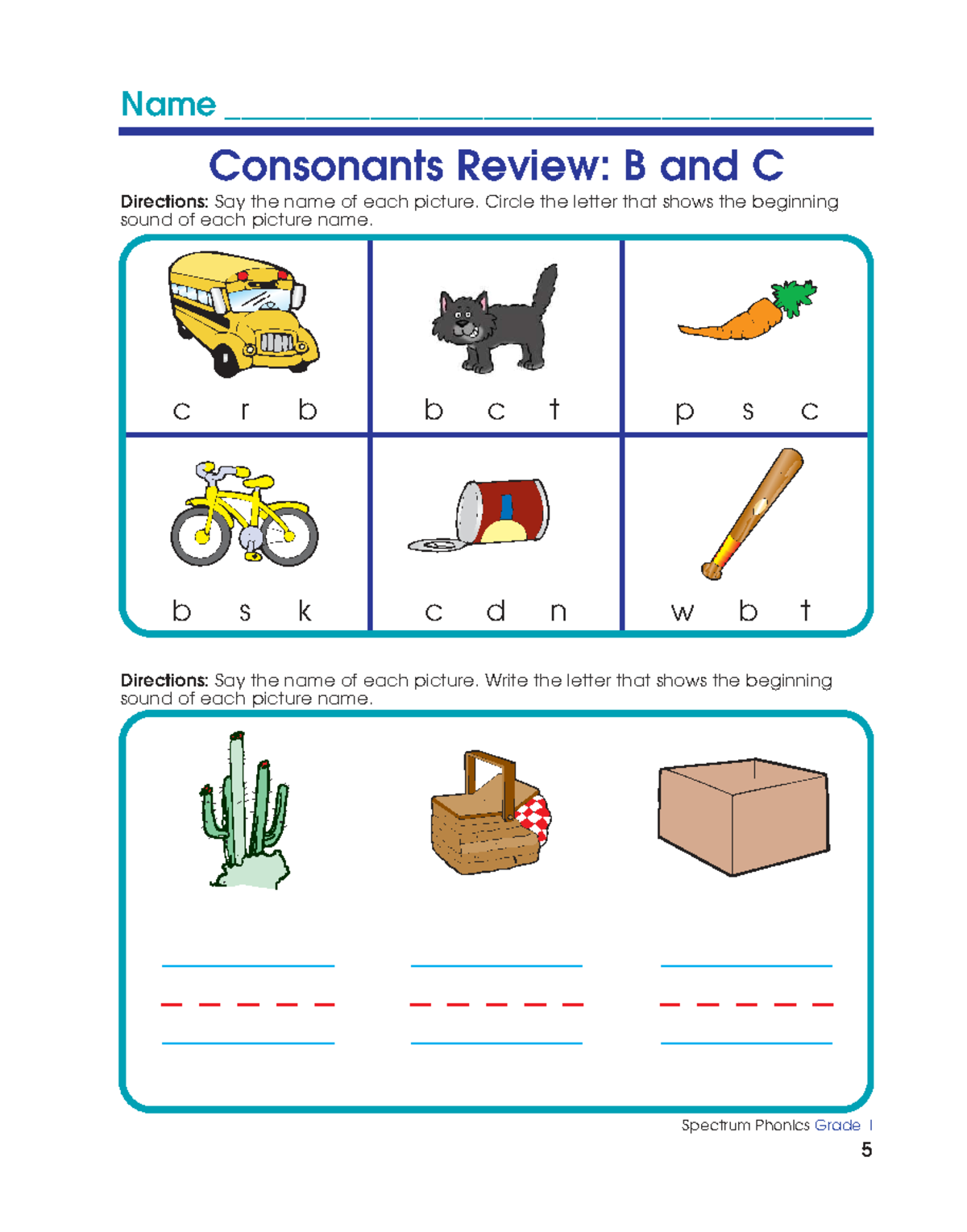 Phonics Grade 1: Consonants Review (B-Z) Activities - Studocu