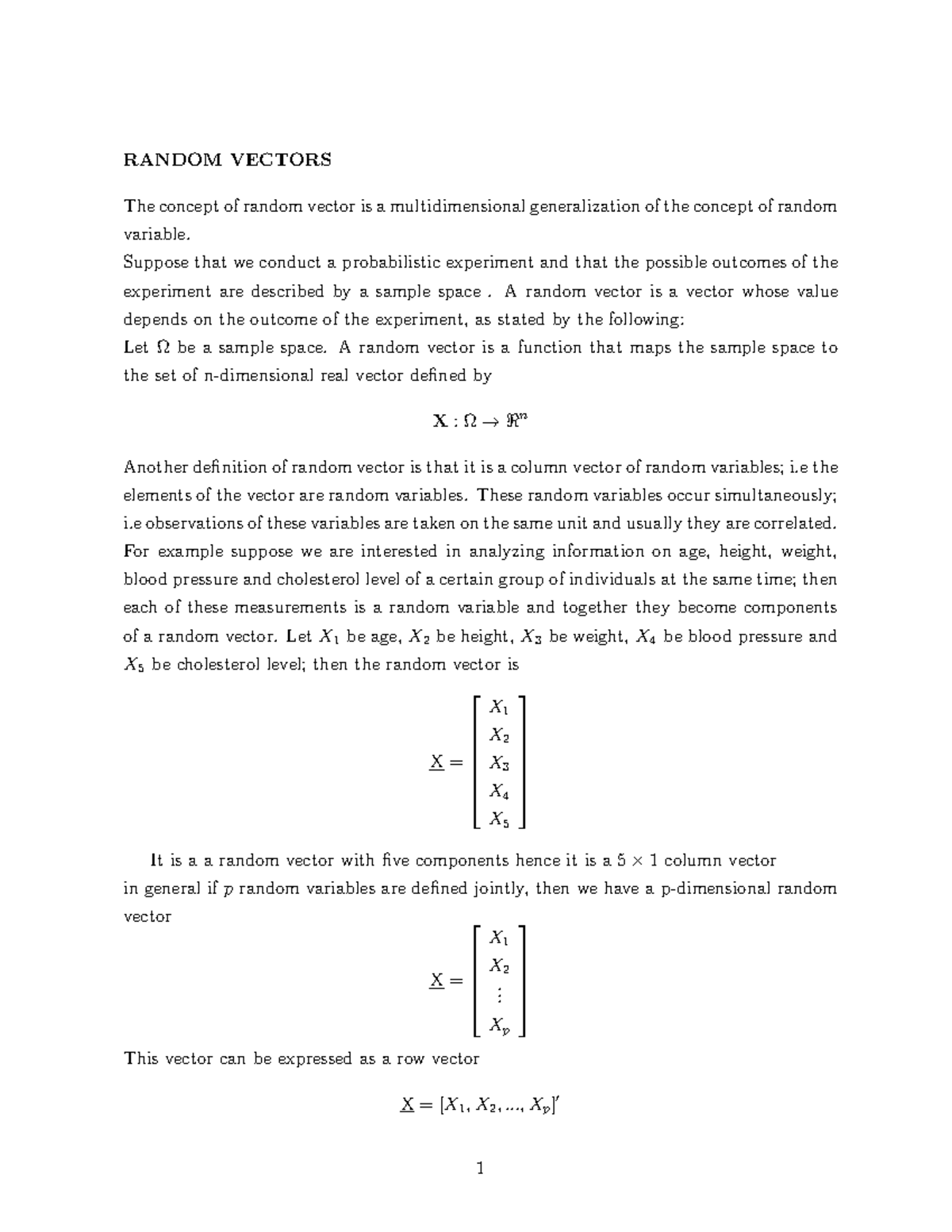 Random Vectors: Understanding Joint Probability Distributions and More ...