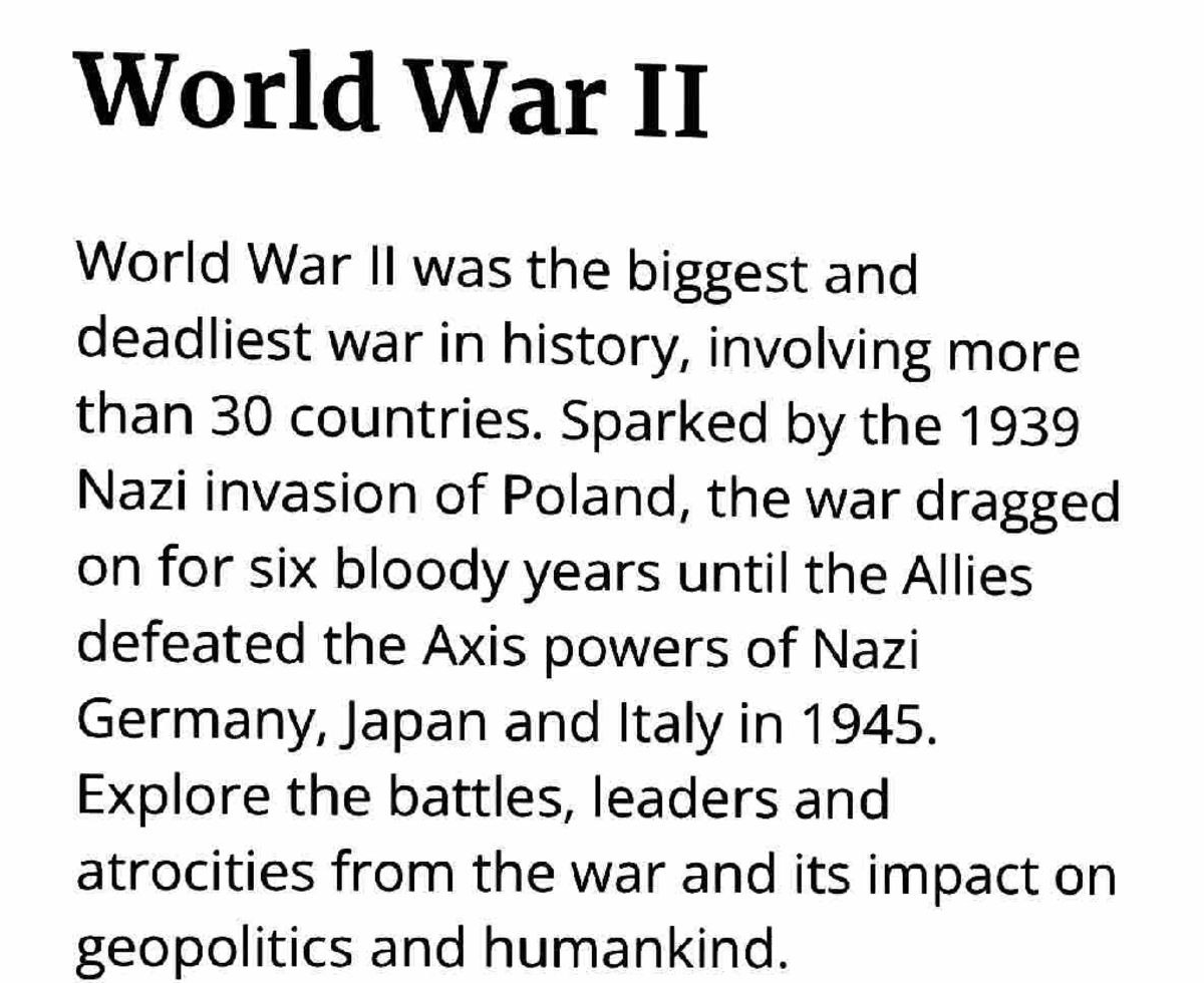 World war 2 - Physics HL - World War II World War II was the biggest ...