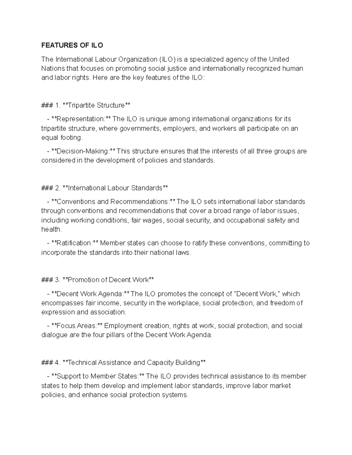 Features of ILO: Key Insights on International Labour Organization ...