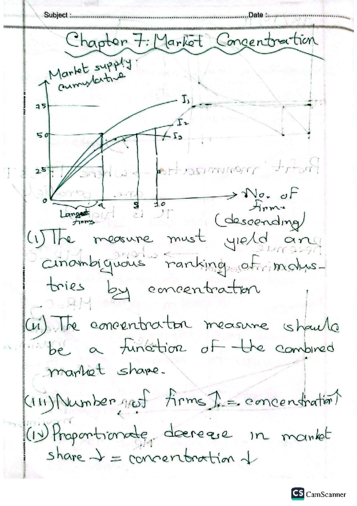 Market Concentration - Lecture Notes (ECO 101) Chapter 7 - Studocu