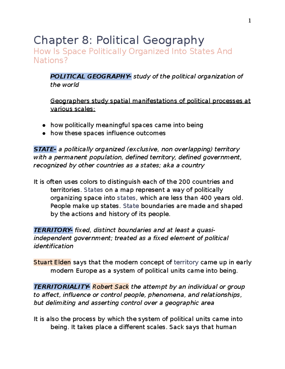 APHUG Unit 4.8 Study Notes - Political Geography Concepts Explained ...