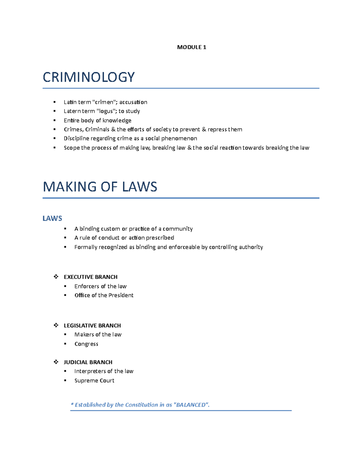 Intro to Criminology (CRIM 101): Key Concepts and Theories - Studocu