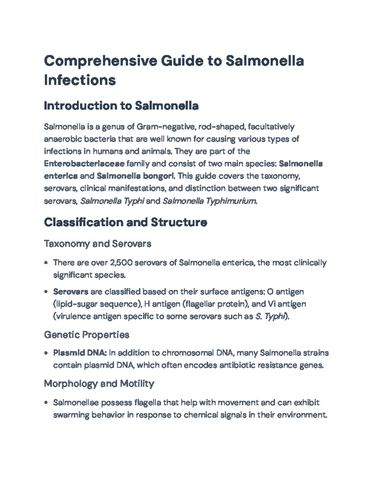 Comprehensive Guide to Salmonella Infections and Their Impact ...