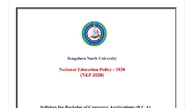 Output - syllabus - Bachelor of computer applications - vogo RINON ...