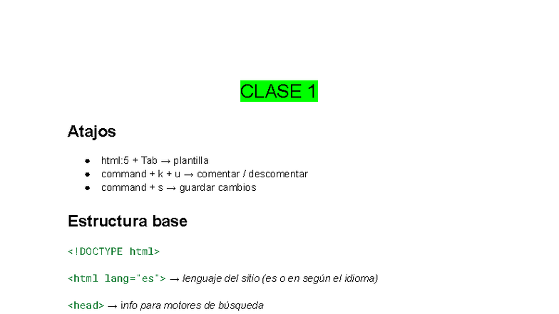 CLASE 1: Introducción a HTML y CSS - Estructura y Estilos - Studocu