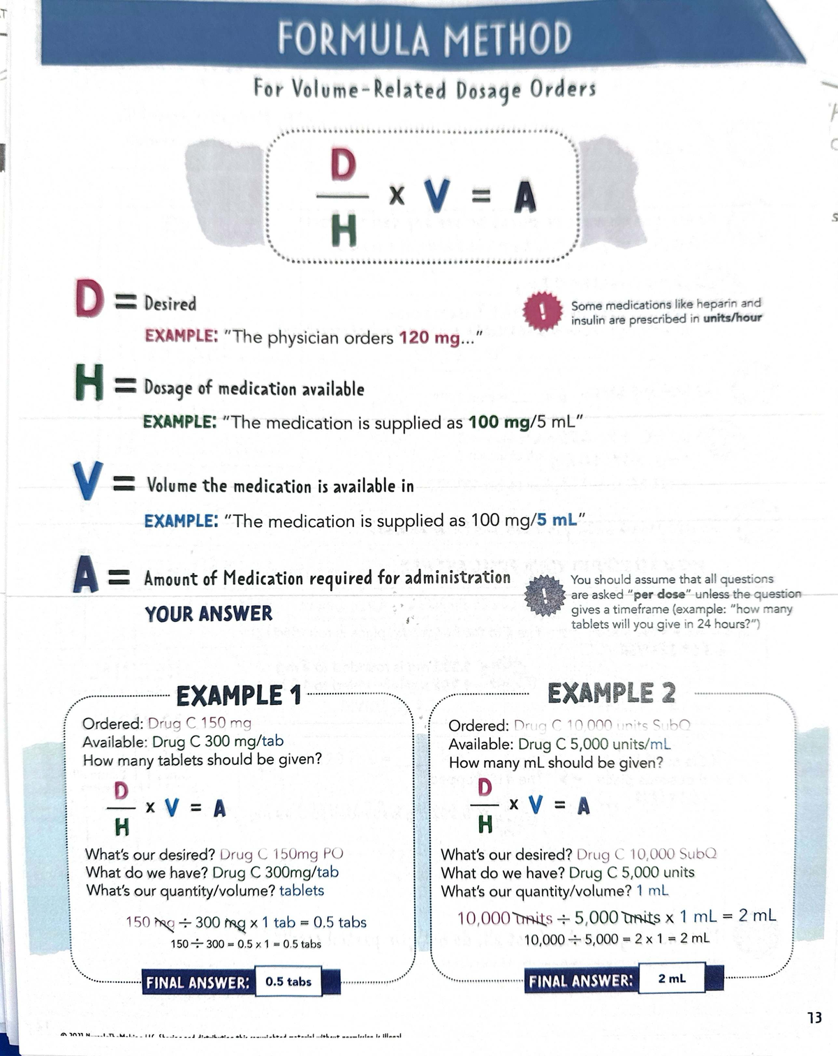 Nursing Dosage Calculation Guide: T Formula Method & Flow Rates - Studocu