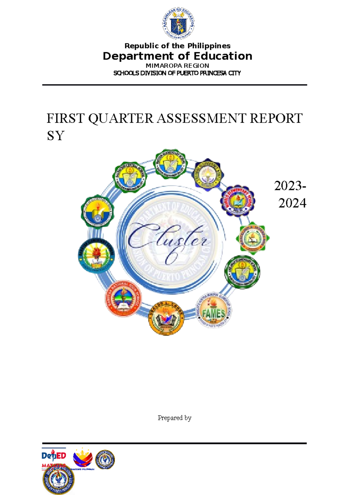 1stquarterreport - MATERIALS - FIRST QUARTER ASSESSMENT REPORT SY 2023 ...