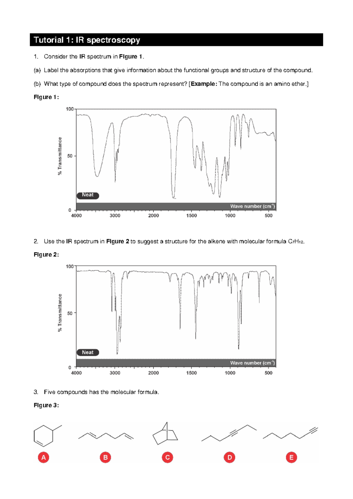 Tutorial 1: IR Spectroscopy Analysis for Course IR 2025/6 - Studocu