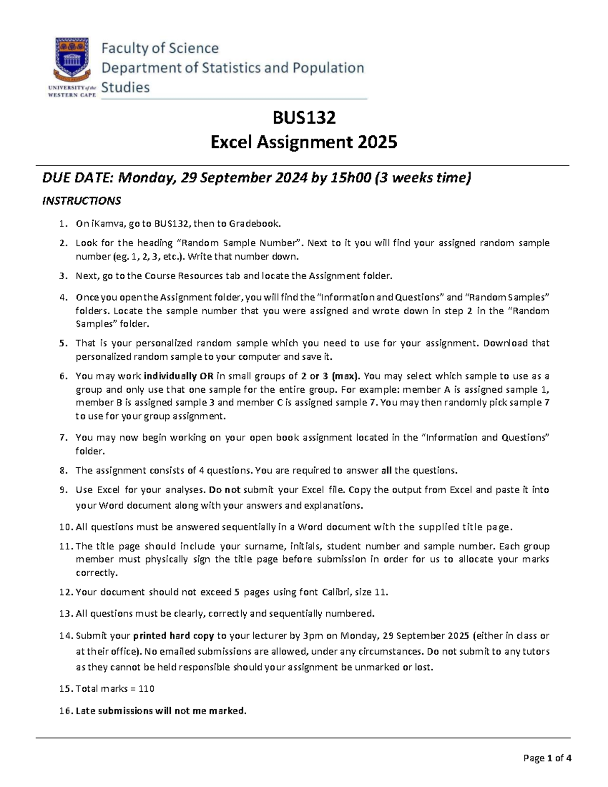 BUS132 Excel Assignment: Analyzing Credit Card Default Data - Studocu